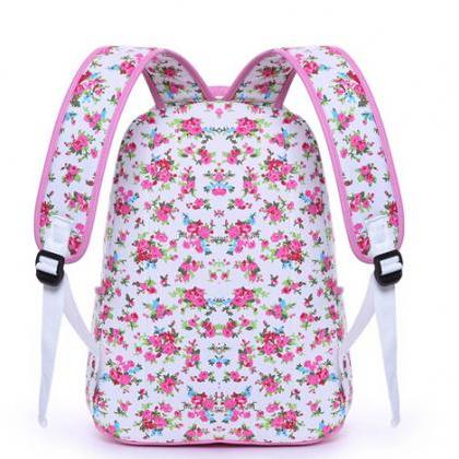 Sweet Floral Print Backpack Backpack For Girls on Luulla
