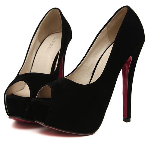 Ultra Fine With Waterproof Shoes With A Single Female Fish Mouth Single ...